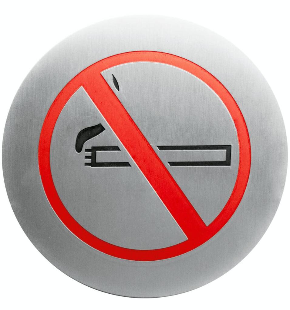 Sticker Pictogram No Smoking Stainless Steel